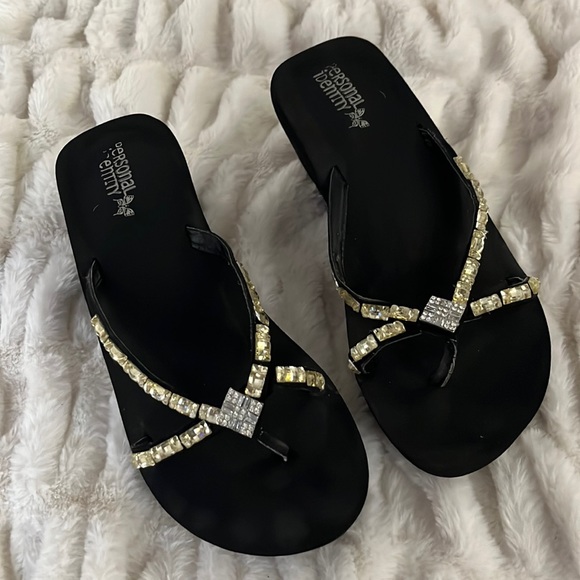 Personal Identity | Shoes | Platform Thong Sandals 8 Bling Rhinestone ...